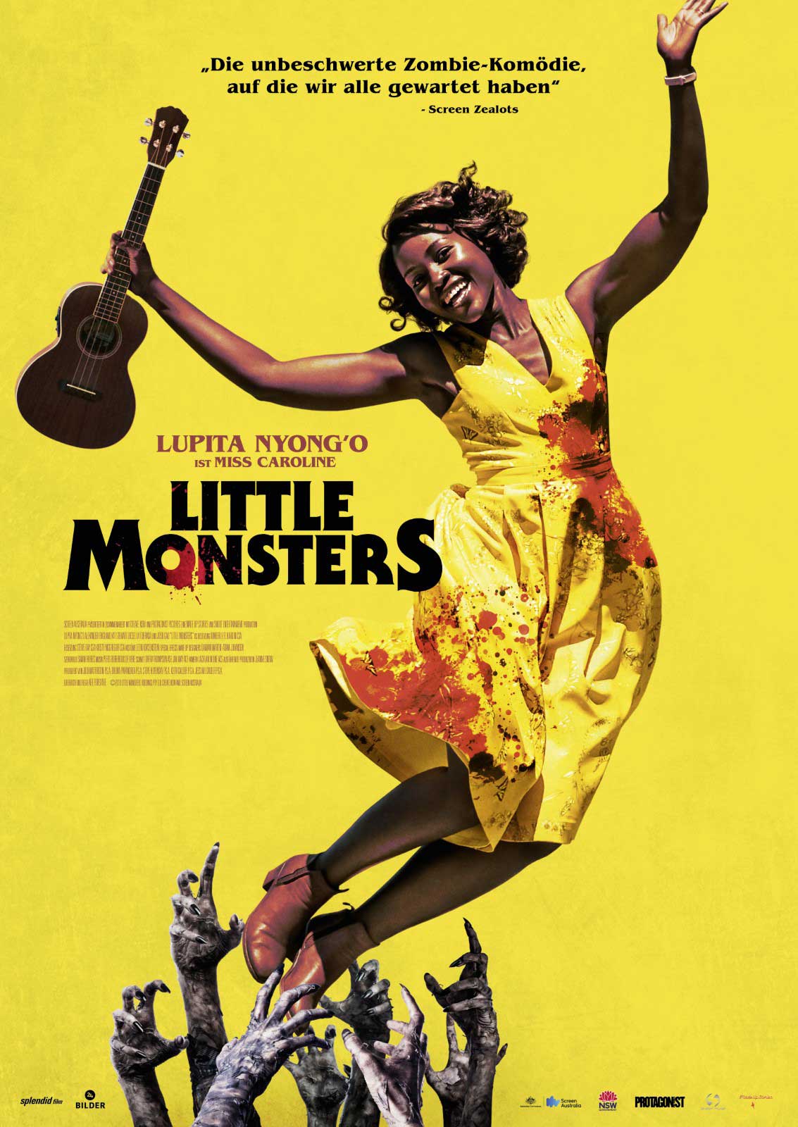 Lupita Nyong'o unleashes superheroics on zombie horders in Little Monsters